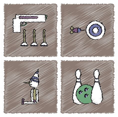 평면 음영 스타일 아이콘의 컬렉션 아이 장난감 벡터 Ai Eps Uidownload