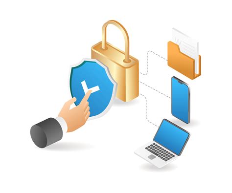 Flat Isometric 3d Illustration Of Unlocking App Data 15881068 Vector