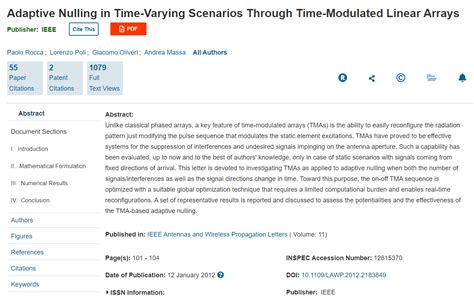Adaptive Nulling In Time Varying Scenarios Through Time Modulated