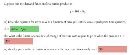 Solved Suppose That The Demand Function For A Certain Chegg Com