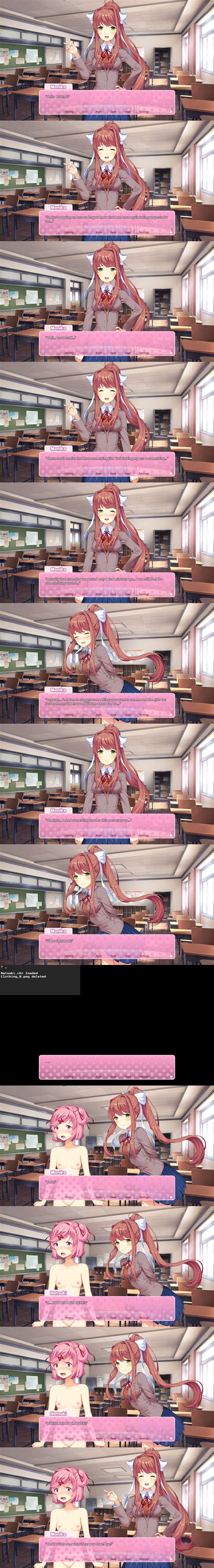 Rule 34 2girls Accurate Art Style Comic Dialogue Doki Doki Literature Club English Text Female