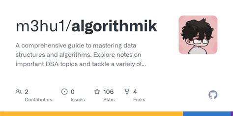 Github M3hu1algorithmik A Comprehensive Guide To Mastering Data