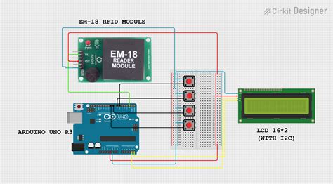 Arduino UNO Based RFID Access Control System With Pushbutton Interface And I C LCD Display How