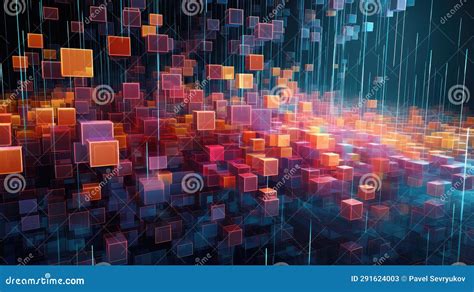 Wave Voxel Data Flow Stock Illustration Illustration Of Sound 291624003