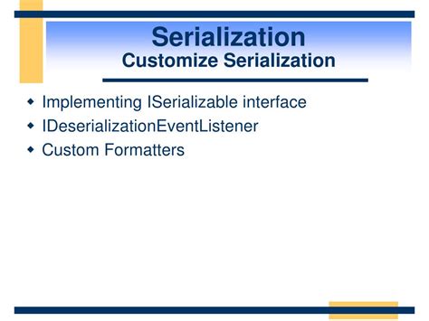 Ppt Serialization Powerpoint Presentation Free Download Id3975158