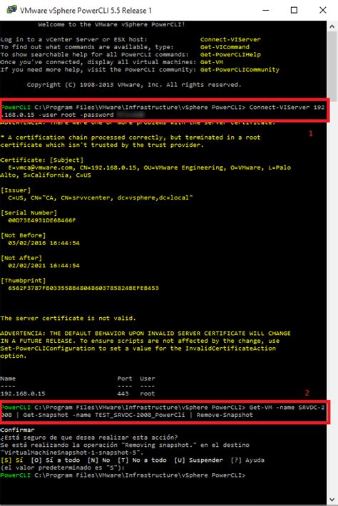 Pantallazoses Vmware Delete Snapshot