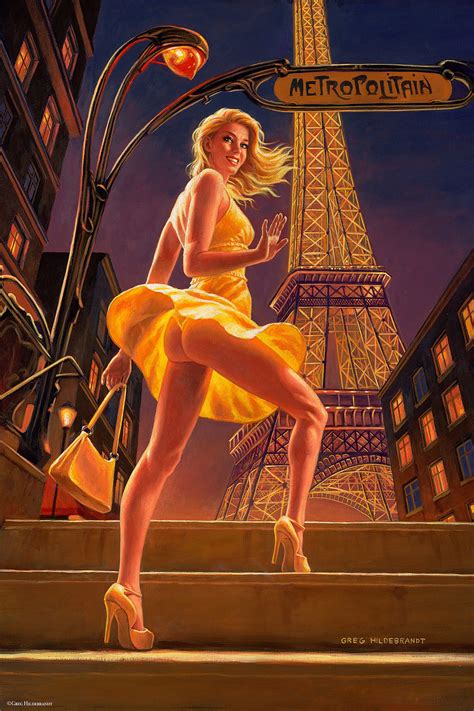 American In Paris Vintage Style Retro Sexy Pinup Photo Print Art