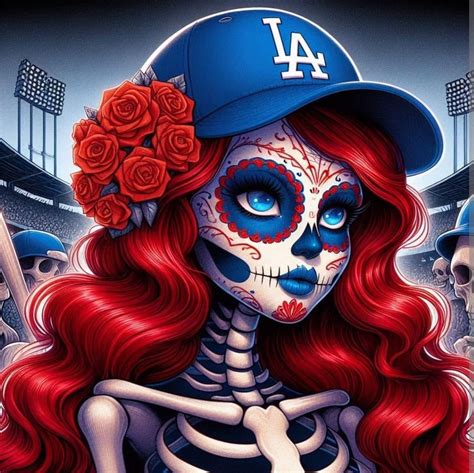 Pin By Jj On La Dodgers In 2025 Sugar Skull Artwork Raiders