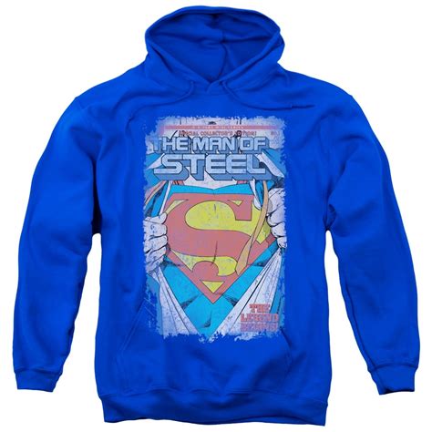 Superman Legendary Adult Pullover Hoodie Sweatshirt Royal Blue