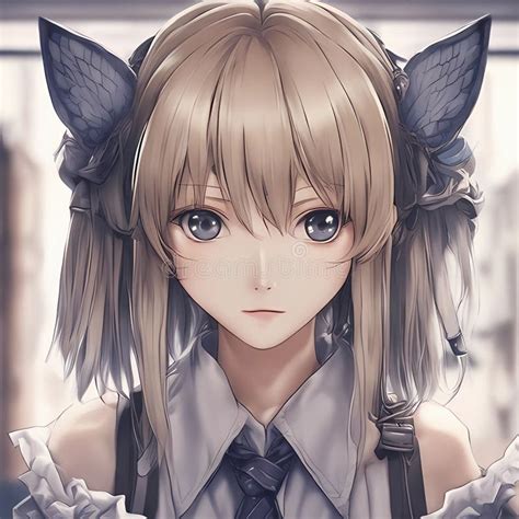 Ai Generated Illustration Of A Beautiful Young Female Anime Girl With