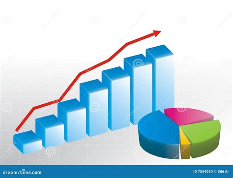 Bar Graph And Pie Chart Vector Illustration 7554030