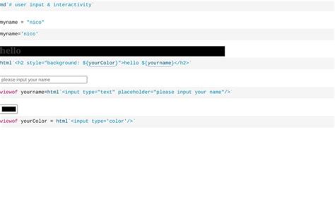 User Input And Interactivity Nico Observable