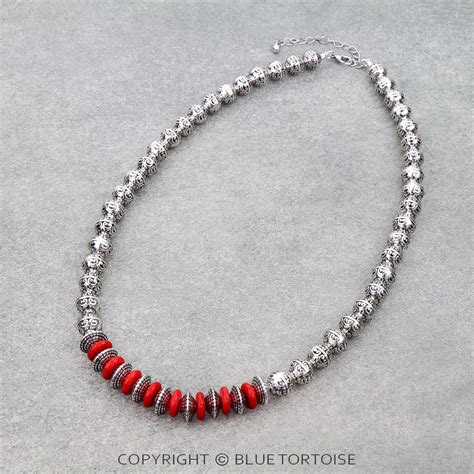 Western Metal Bead Necklace Bluetortoisewholesale