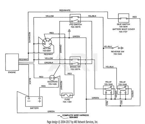 Electrical Wiring Diagram For Cub Cadet 1250 Tractor
