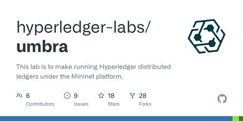 Github Hyperledger Labsumbra This Lab Is To Make Running Hyperledger Distributed Ledgers