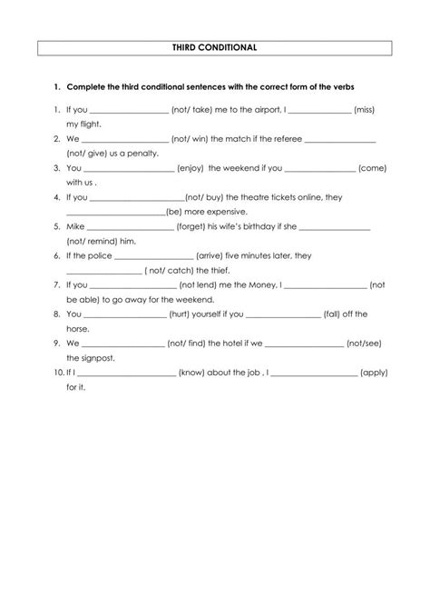 Third Condition Free Interactive Worksheets 334652