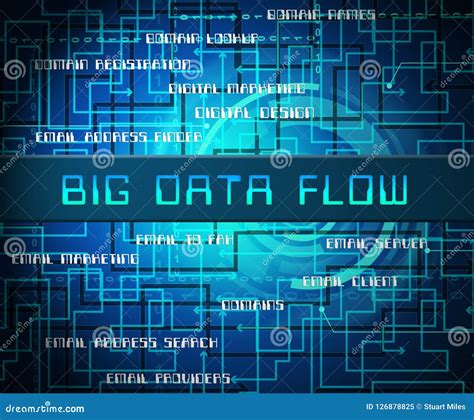 Bigdata Flow Stream Of Big Data 2d Illustration Stock Illustration Illustration Of Cyberspace