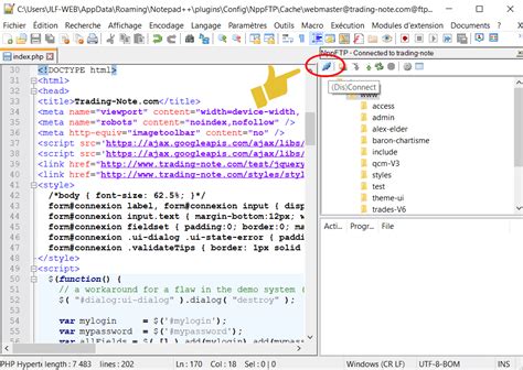 Installation Et Utilisation Du Plugin Nppftp