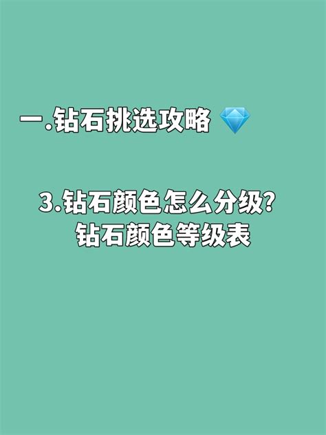 一 钻石挑选攻略 3 钻石颜色怎么分级钻石颜色等级表 哔哩哔哩