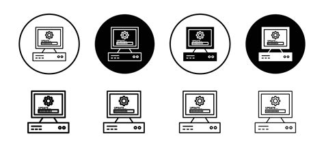 Computer System Update Icon Set Collection Computer System Update
