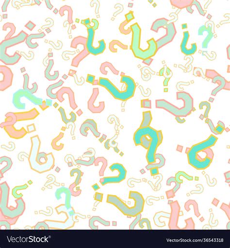 Quiz Seamless Pattern Question Marks Doubt Faq Vector Image