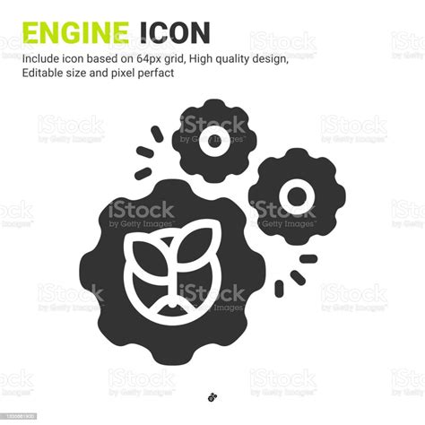 흰색 배경에 격리 된 글리프 스타일엔진 아이콘 벡터입니다 디지털 농업 농장 기술 산업 농업 앱 및 모든 프로젝트를 위한 벡터 일러스트 기어 기호 기호 아이콘 개념 개념에