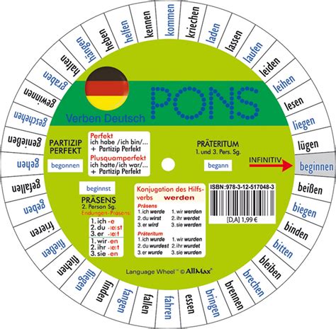 Pons German Series Pons Drehscheibe Unregelmassiger Verben Pack Of 5