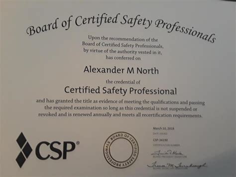 Alex North Csp On Linkedin I Received My Official Csp Certification In The Mail Today Just