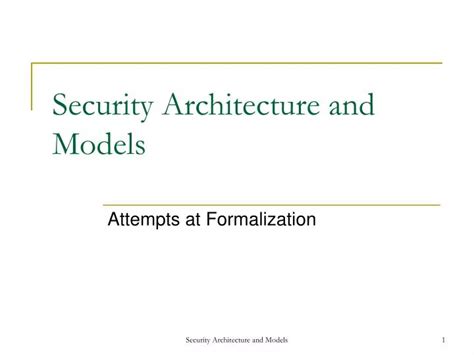 Ppt Security Architecture And Models Powerpoint Presentation Free Download Id431804