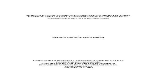 Modelo De Procesamiento Paralelo En Arquitecturas Bitstream