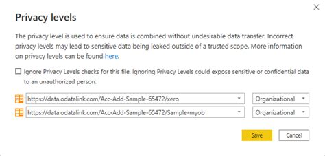 What Are The Privacy Levels For In Power Query Power BI And Excel OdataLink