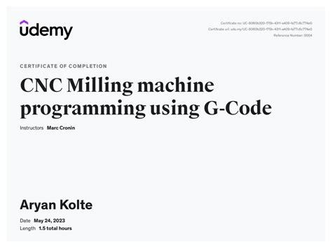 Udemy Course Completion Certificate Aryan Kolte