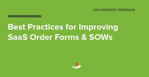 Best Practices For Improving SaaS Order Forms And Statements Of Work Pramata