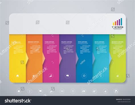 Steps Simpleeditable Process Chart Infographics Stock Vector Royalty Free