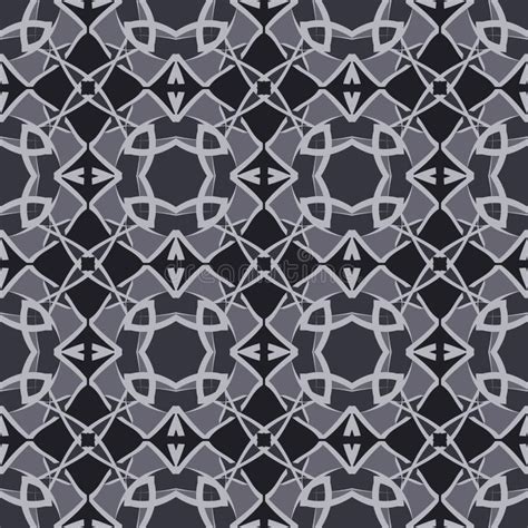 Monochrome Universal Vector Seamless Patterns Tiling Geometric Ornaments Stock Vector