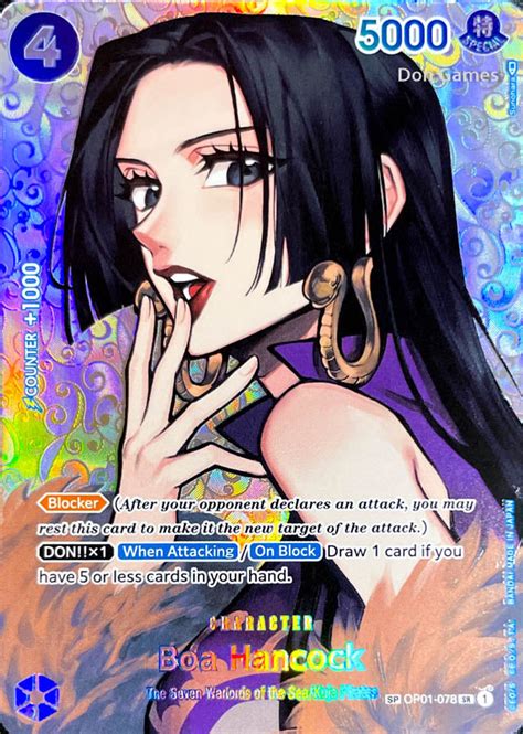 Op01 078 Boa Hancock Character Card Special Alternate Art Don Games