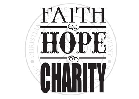 Faith Hope And Charity Wall Decal 1 Corinthians 1313 Christian Statements