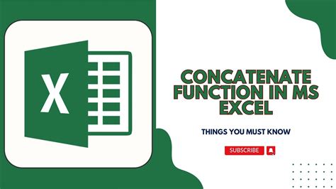 How To Concat Text In Ms Excel Using Concat Function And Operator Ms Excel Basic Concepts