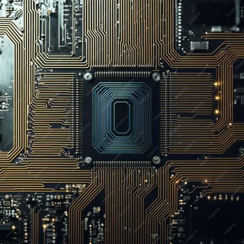 Premium Ai Image Advanced Technology Visualization Circuit Board Cpu