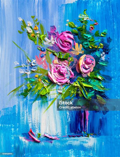 油絵バラの花束印象派のスタイルです 花のベクターアート素材や画像を多数ご用意 花 ブーケ 油絵 Istock