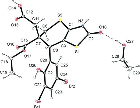 The Molecular Structure Of I Showing The Atomic Labelling Scheme Download Scientific Diagram