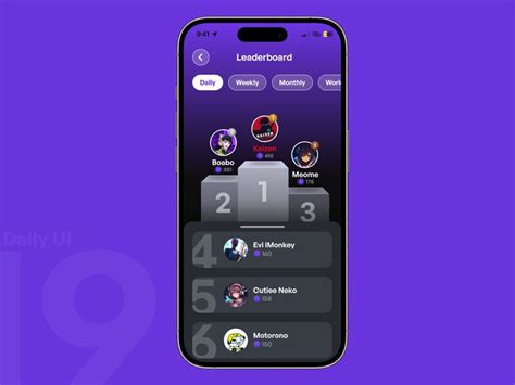 Leaderboard Daily Ui 19 In 2025 Web App Design Card Ui Ux App Design