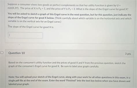 Solved Suppose A Consumer Views Two Goods As Perfect Complements So