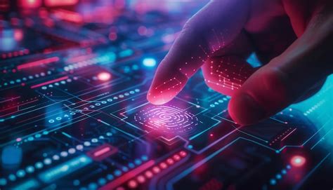 Security Fingerprint Scanning Technology Premium Ai Generated Image
