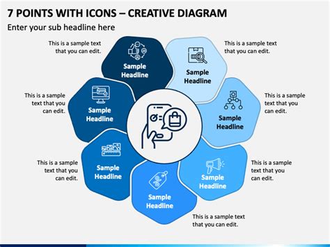 7 Points With Icons Creative Diagram Powerpoint Presentation Slides Ppt Template
