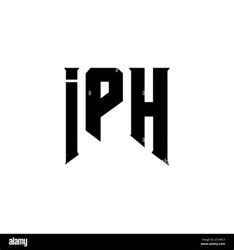 Iph Letter Logo Design For Technology Company Iph Logo Design Black And White Color Combination