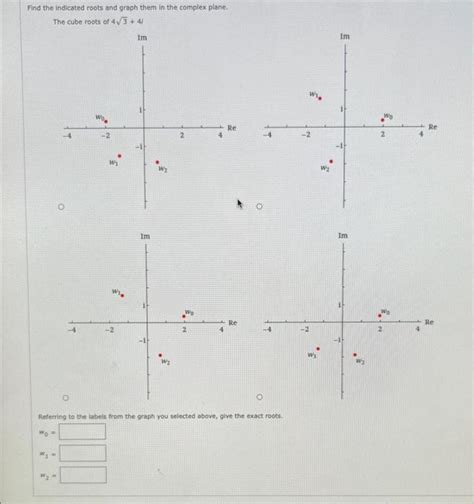 Solved Find The Indicated Roots And Graph Them In The Chegg