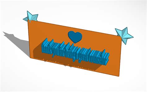 3d Design Thank You Tinkercad