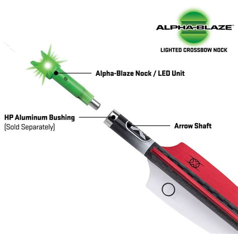 Alpha Blaze Lighted Crossbow Nock 3 Pack Tenpoint