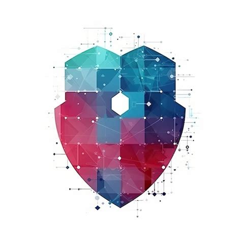 Premium Vector Geometric Vector Network Security On White Backgrou